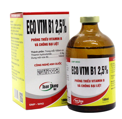 ECO - VITAMIN B1 2,5% - Phòng chống thiếu Vitamin B và chống bại liệt.