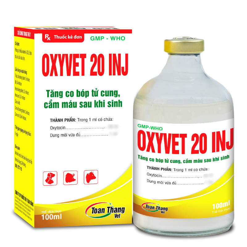OXYVET 20 INJ - Tăng co bóp tử cung, cầm máu sau khi sinh